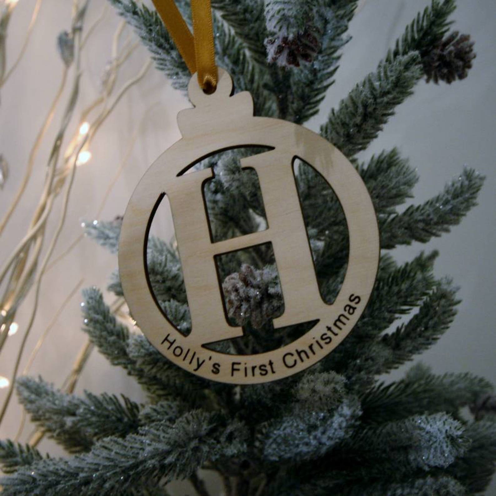 Wooden Christmas Letter Baubles - Etsy