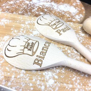 Baker's Hat Personalised Wooden Spoon - Etsy