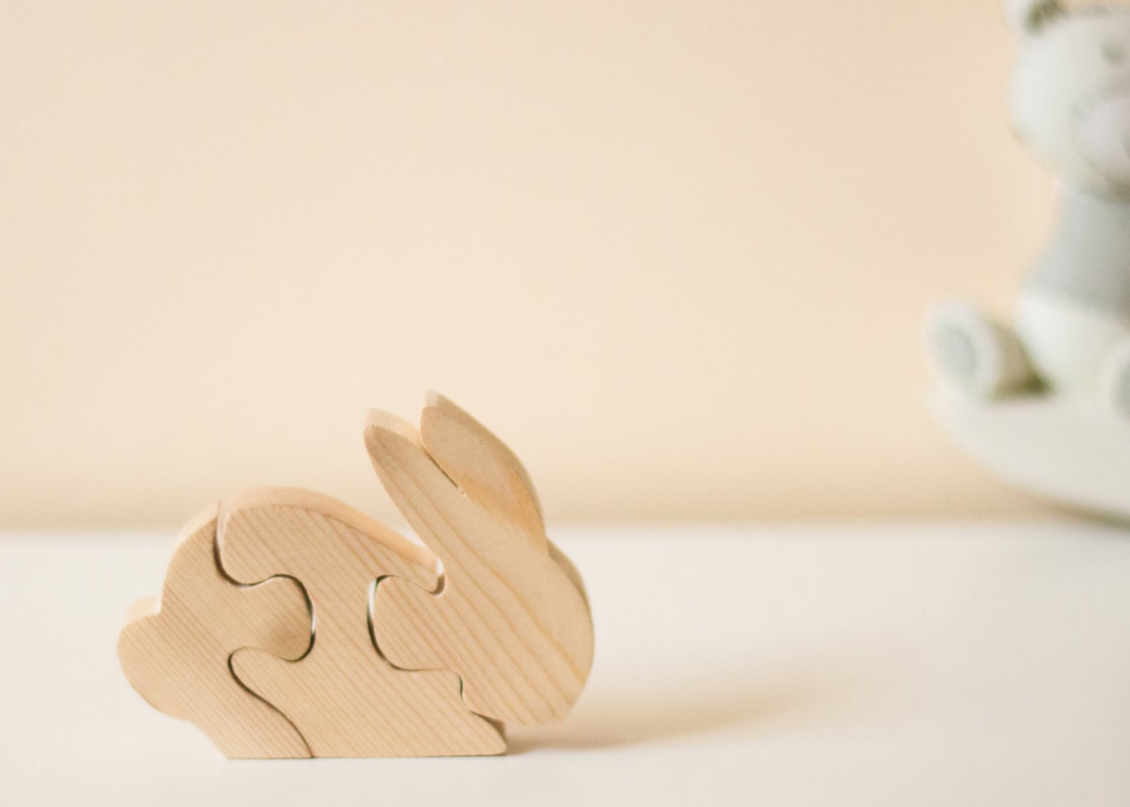 Wooden Rabbit Puzzle Ornament - Etsy