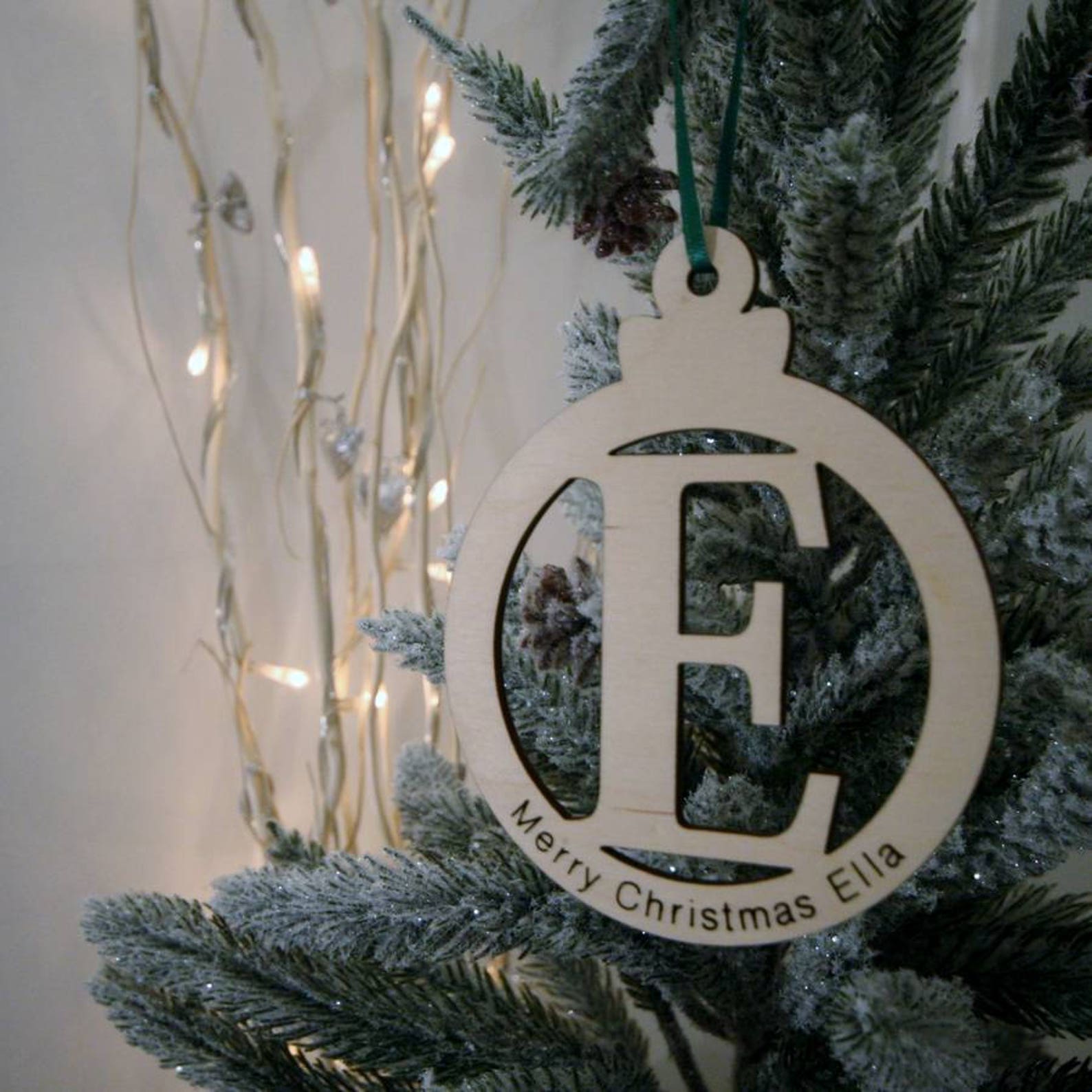 Wooden Christmas Letter Baubles - Etsy