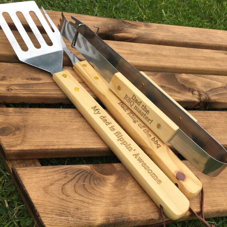 Personalised BBQ Tools - Set of 3 (each Tool Personalised for Same ...