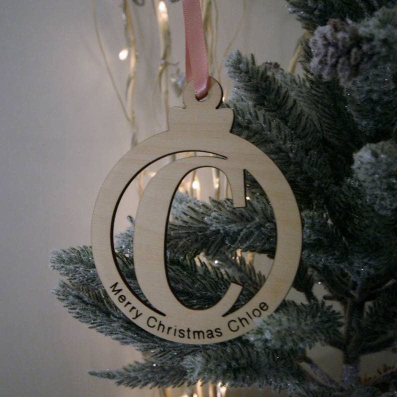 Wooden Christmas Letter Baubles - Etsy