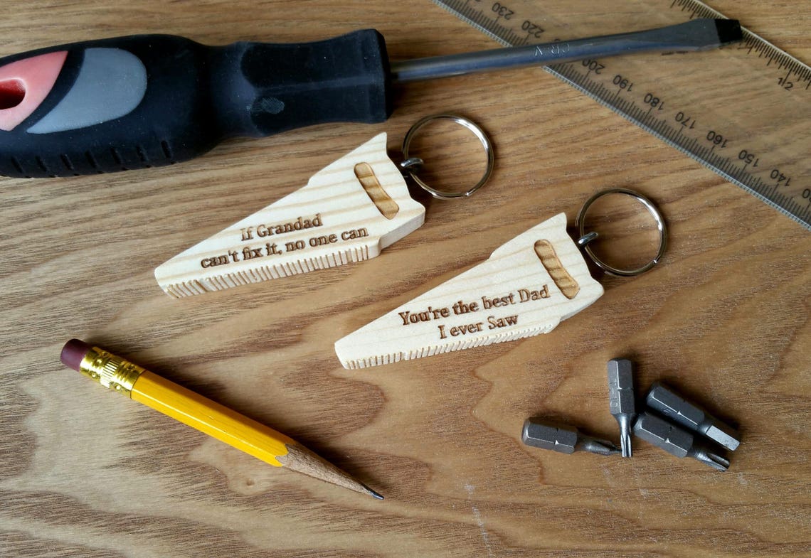 Wooden Saw Keyring - Etsy