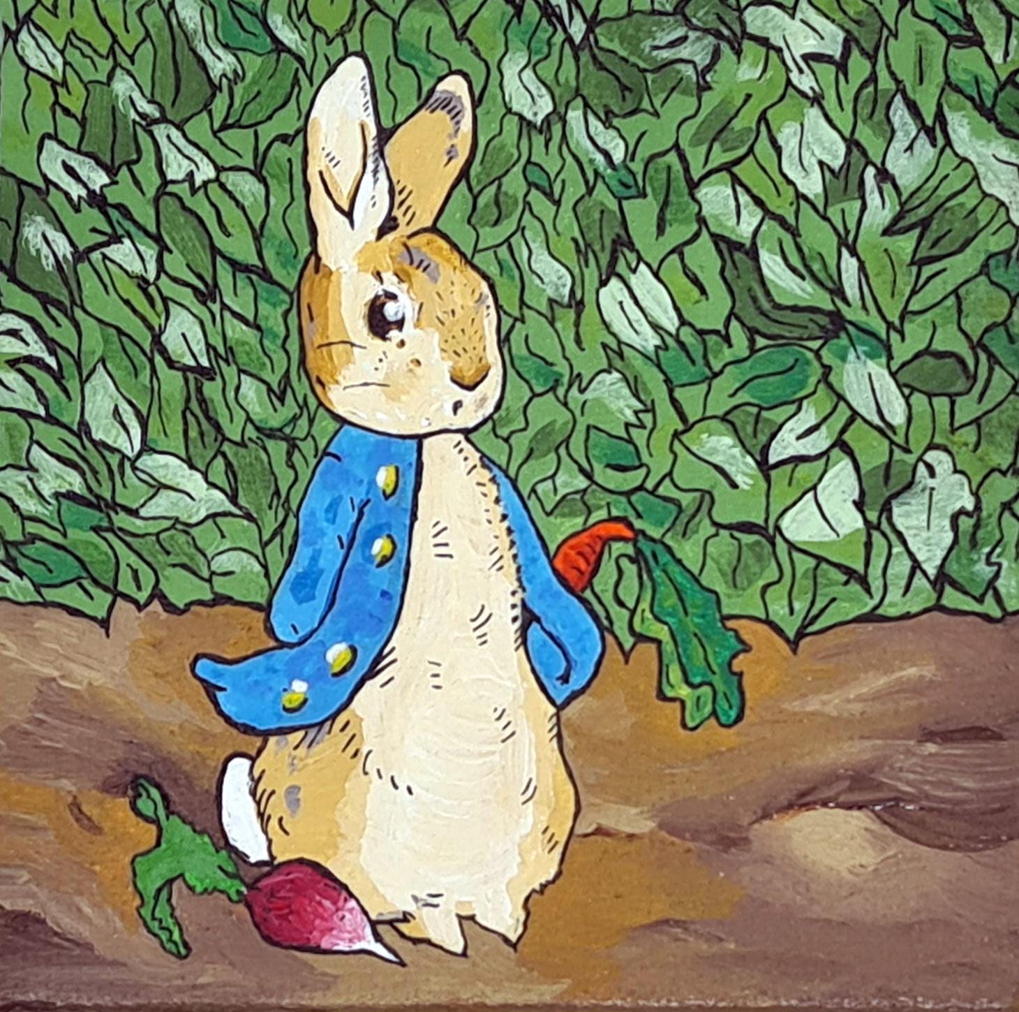 Peter Rabbit, Acrylic Painting, Original Canvas - Etsy