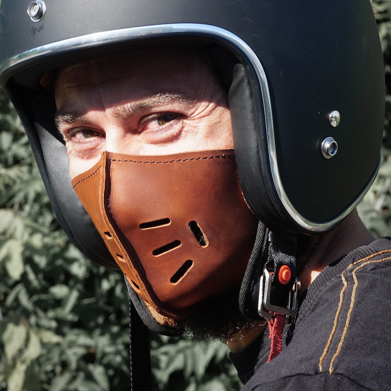 Leather Face Mask - Etsy