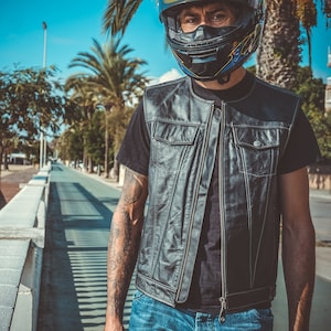 Club Leather Vest, Custom Leather Vest, MC Leather Vest, Motorcycle ...