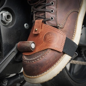 SHIFTER BOOT PROTECTOR Motorcycle Leather Boot Protector Gift for Biker ...