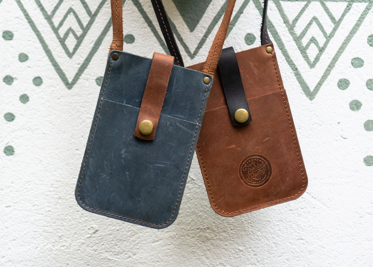 Leather Phone Pouch Leather Phone Bag Leather Phone Purse - Etsy