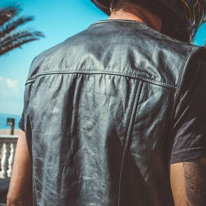 Club Leather Vest, Custom Leather Vest, MC Leather Vest, Motorcycle ...