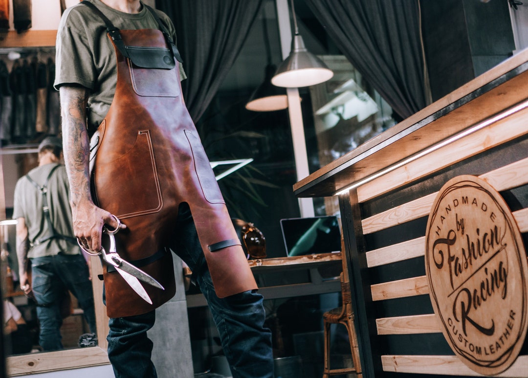 Split Leg Leather Apron | - Pro Working Apron for Blacksmith ...