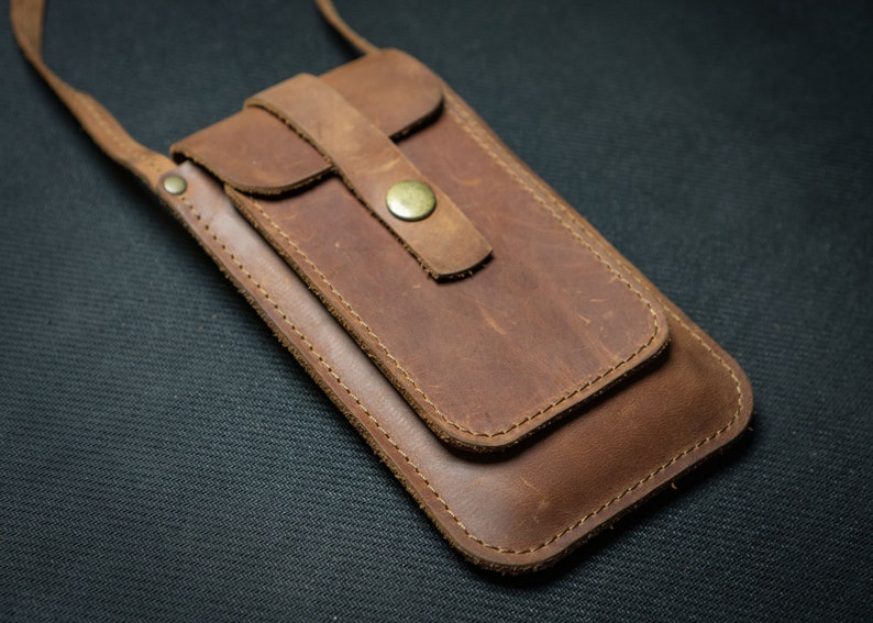 Leather Phone Bag | Handcrafted | Designer Crossbody Bag | Crossbody ...