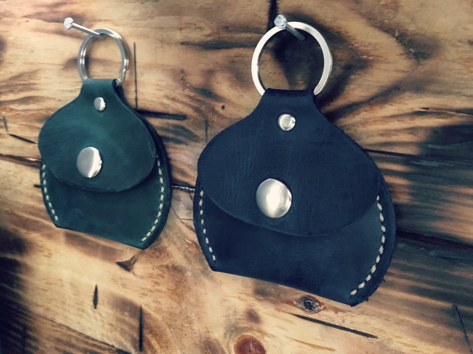 Leather Change Purse / Hand Stitched Leather / Mini Purse / - Etsy