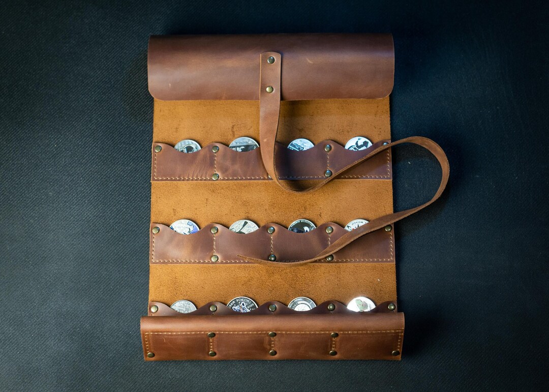 Challenge Coin Holder, Leather Coin Roll, Coin Collector Case,military ...