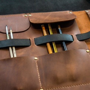 Leather Sketchbook Cover 8'' X 10'' / 8.3'' X 11.7,artist Roll Up ...