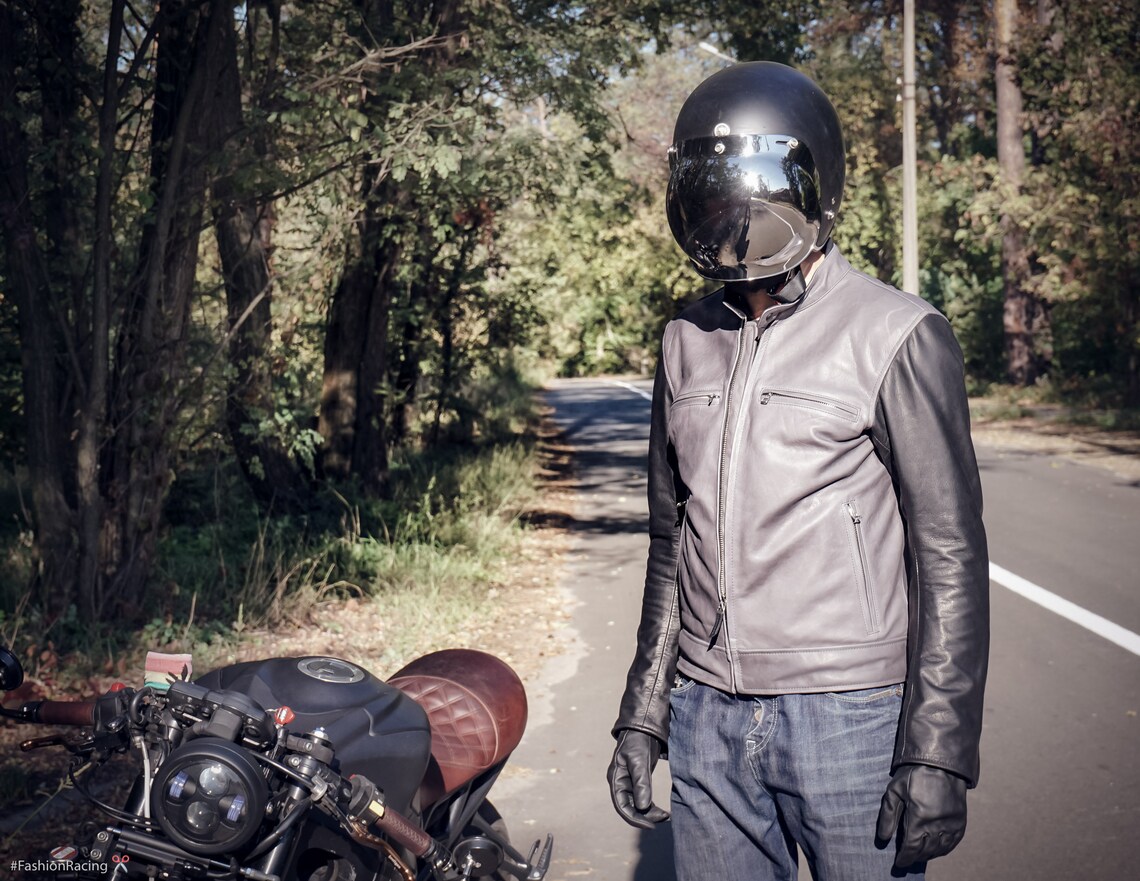 Leather Jacket Cafe Racer Leather Jacket Custom Leather - Etsy