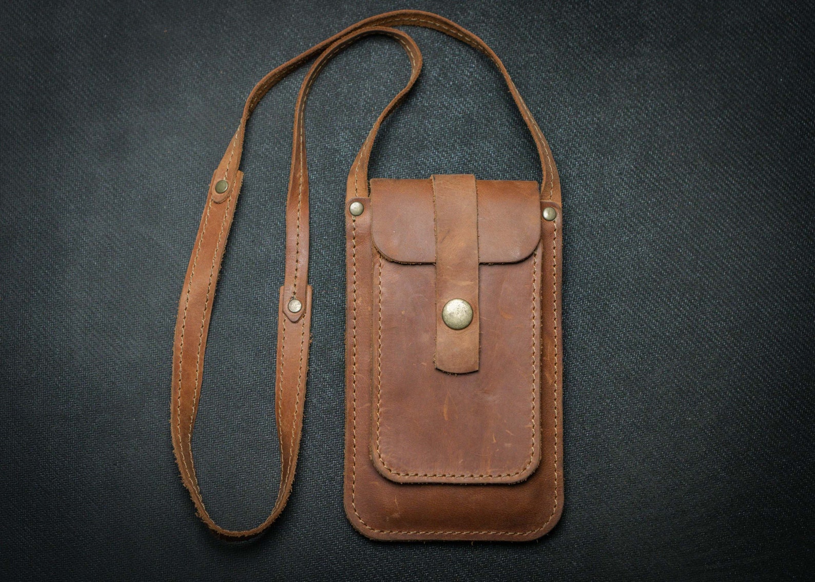 Leather Phone Bag | Handcrafted | Designer Crossbody Bag | Crossbody ...