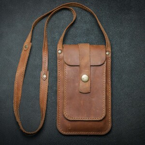 Leather Phone Bag | Handcrafted | Designer Crossbody Bag | Crossbody ...