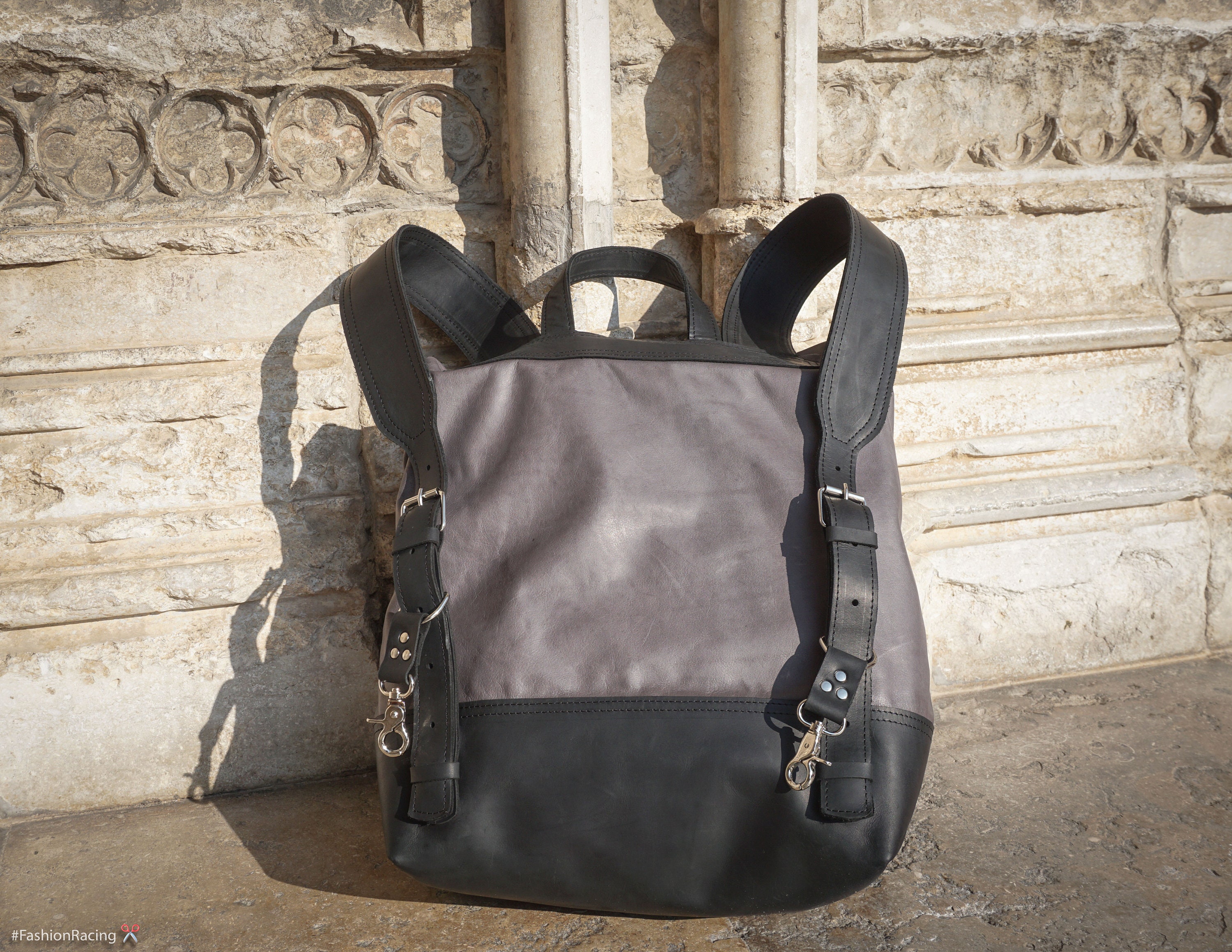 Motorcycle Leather Backpack Custom Large Leather Backpack - Etsy