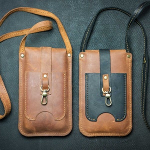 Leather Phone Bag | Handcrafted | Designer Crossbody Bag | Crossbody ...
