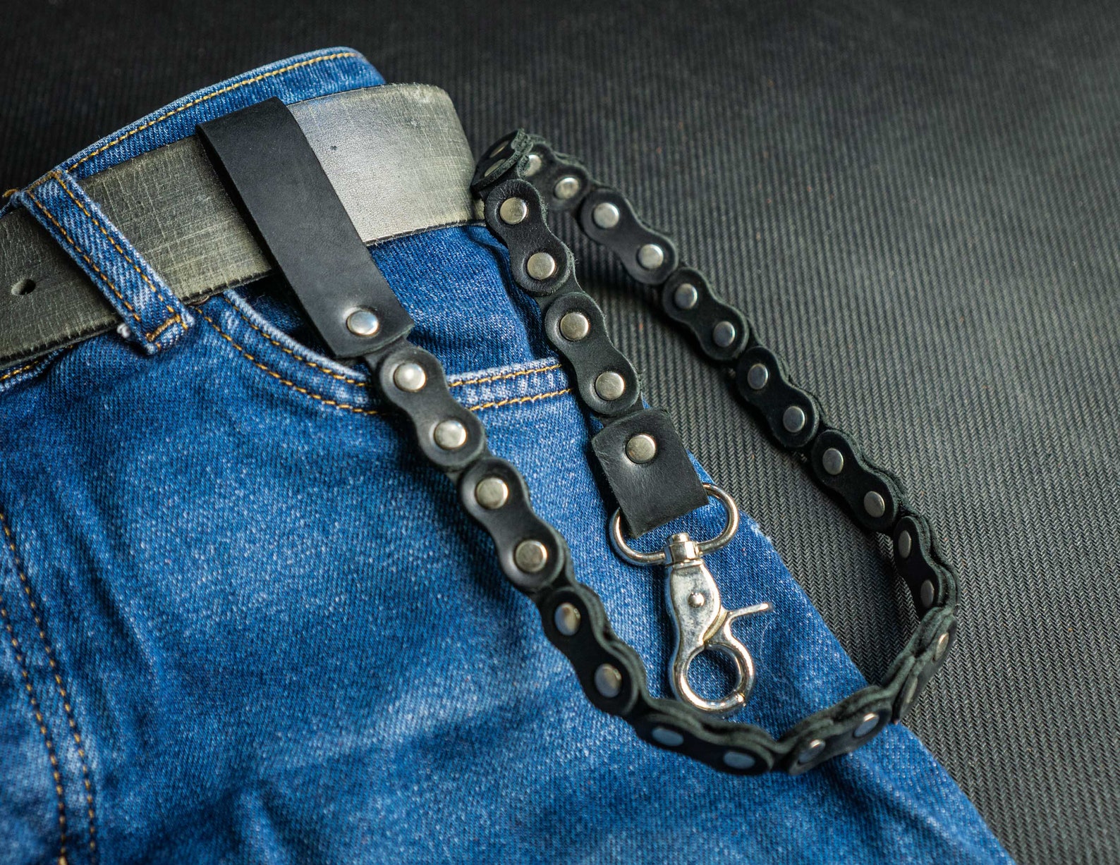 Leather Motorcycle Chain Best Gift for Biker Leather Wallet - Etsy