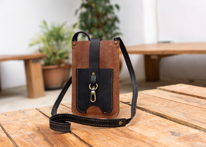 Leather Phone Pouch Leather Phone Bag Leather Phone Purse - Etsy