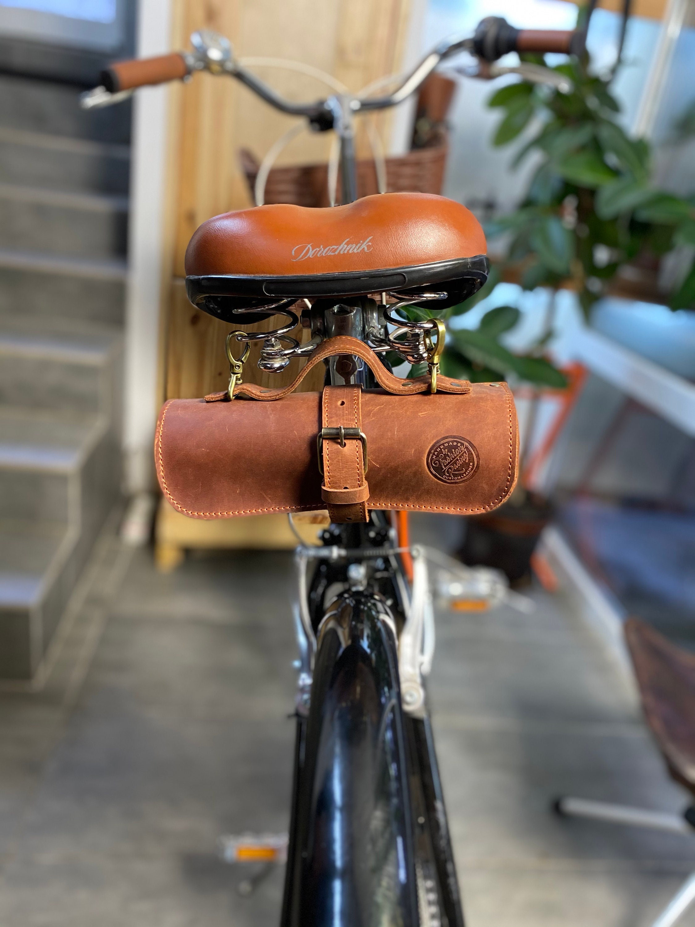 Tool Bag Leather Brown Bicycle Leather Tool Roll Leather - Etsy