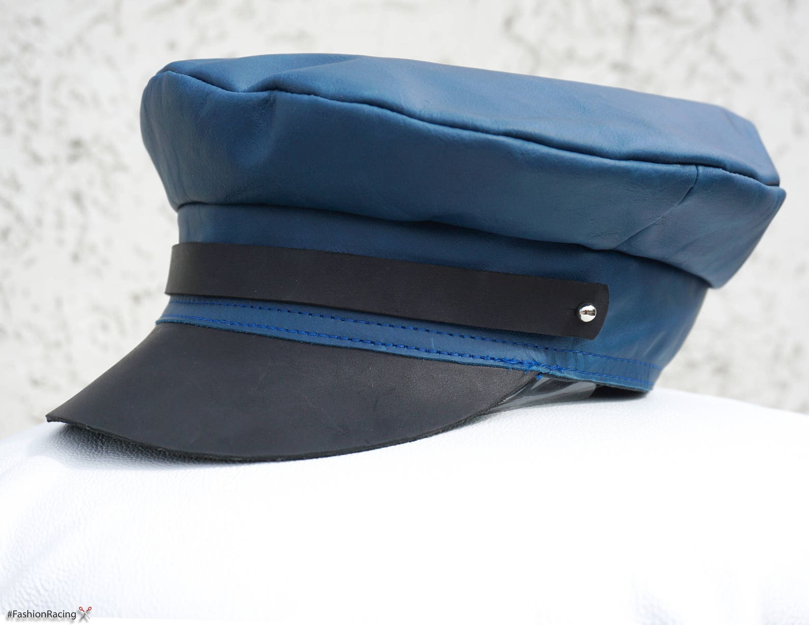 Women's Leather Fiddler Cap / Leather Conductor Hat in - Etsy