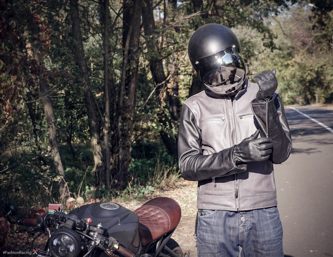 Leather Jacket Cafe Racer Leather Jacket Custom Leather - Etsy