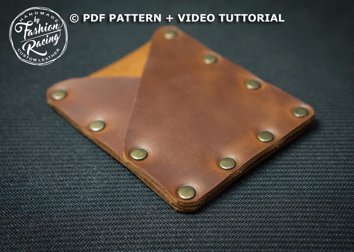 Leather Card Holder PDF Pattern Video Tutorial Leather Work - Etsy