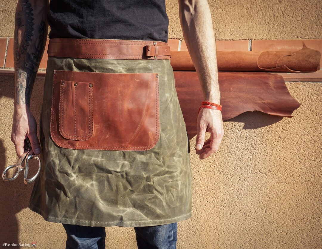Half Waist Canvas Apron Personalized Apron for Garden, Chef, Barista ...