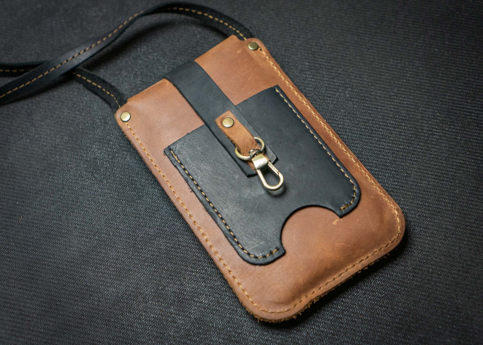 Leather Phone Bag | Handcrafted | Designer Crossbody Bag | Crossbody ...