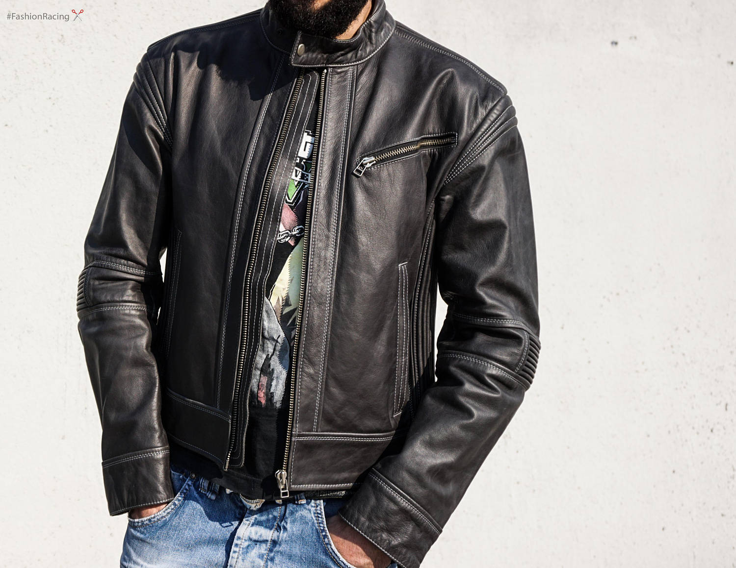 Cafe-racer Leather Jacket Fashion Racing Made to Measure - Etsy