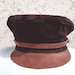Women's Leather Fiddler Cap / Leather Conductor Hat in - Etsy