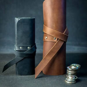 Challenge Coin Holder, Leather Coin Roll, Coin Collector Case,military ...