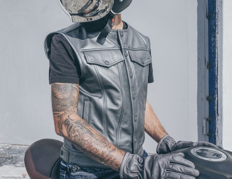 Leather Vest Club Leather Vest Custom Leather Vest MC Vest - Etsy