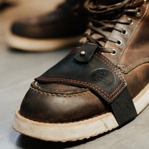 Motorcycle Shifter Left Boot Protector Motorbike Boot Cover Leather ...