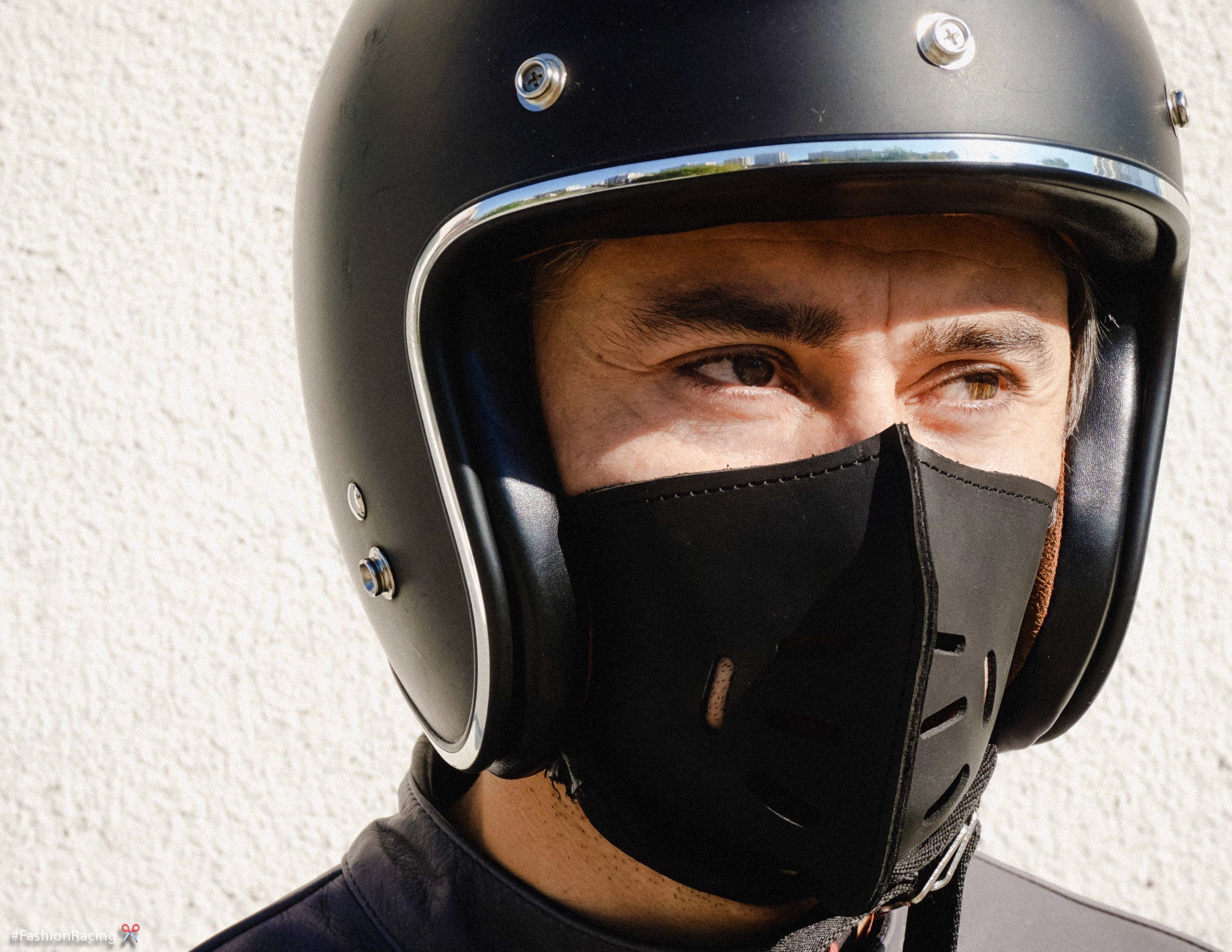 Black Leather Mask Custom Face Leather Mask Motorcycle Mask - Etsy