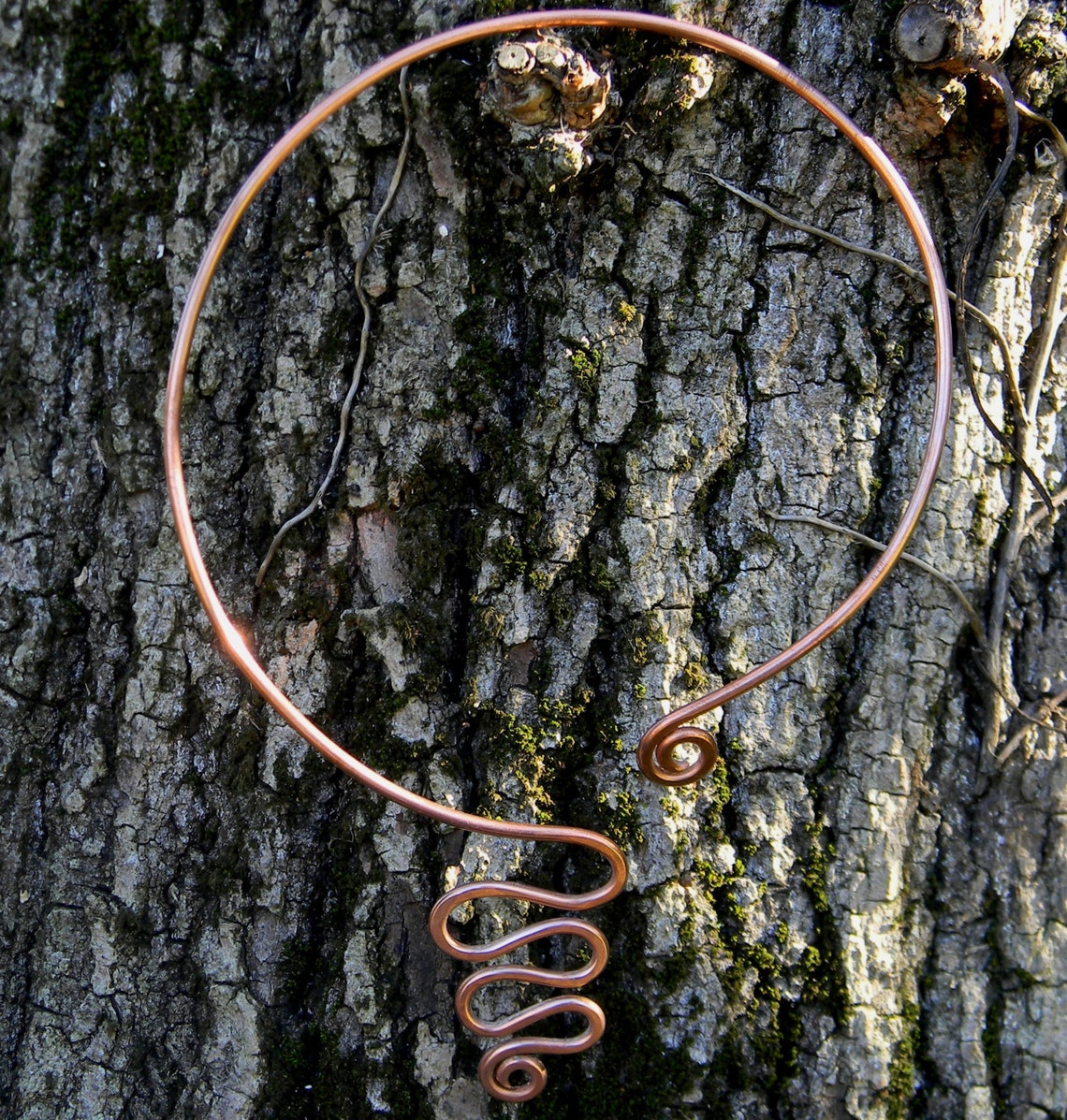 Celtic Style Copper Torques. Handmade Copper Necklace. - Etsy
