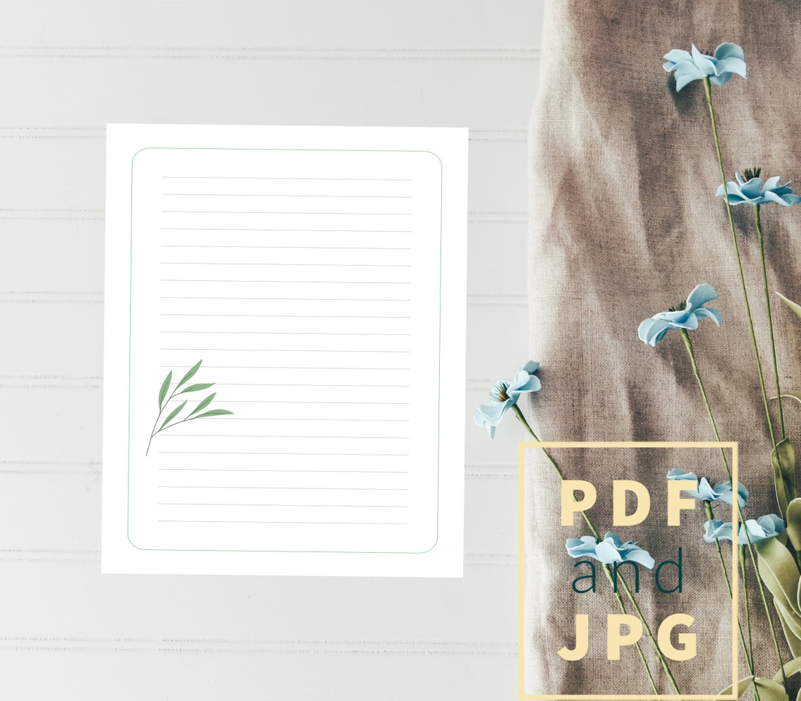 3 Printable Letter Writing Paper, Digital Download Assorted Flower ...