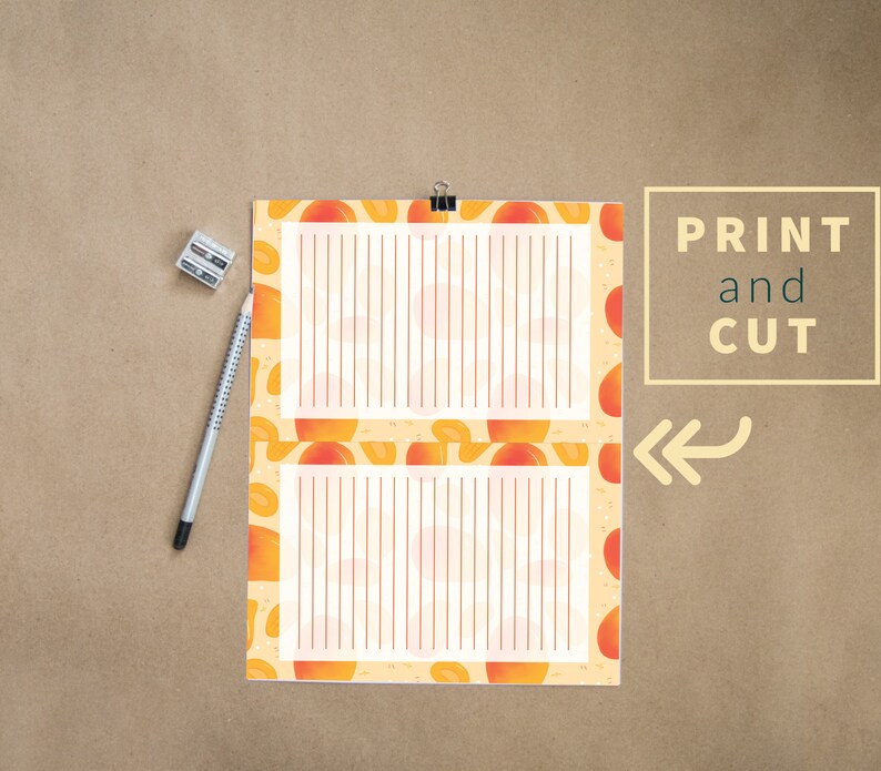 Mango Printable Letter Writing Paper, Digital Download Fruit Stationery ...