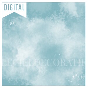 12” Digital Watercolour Cloud Background | Paper Textures Sheet ...