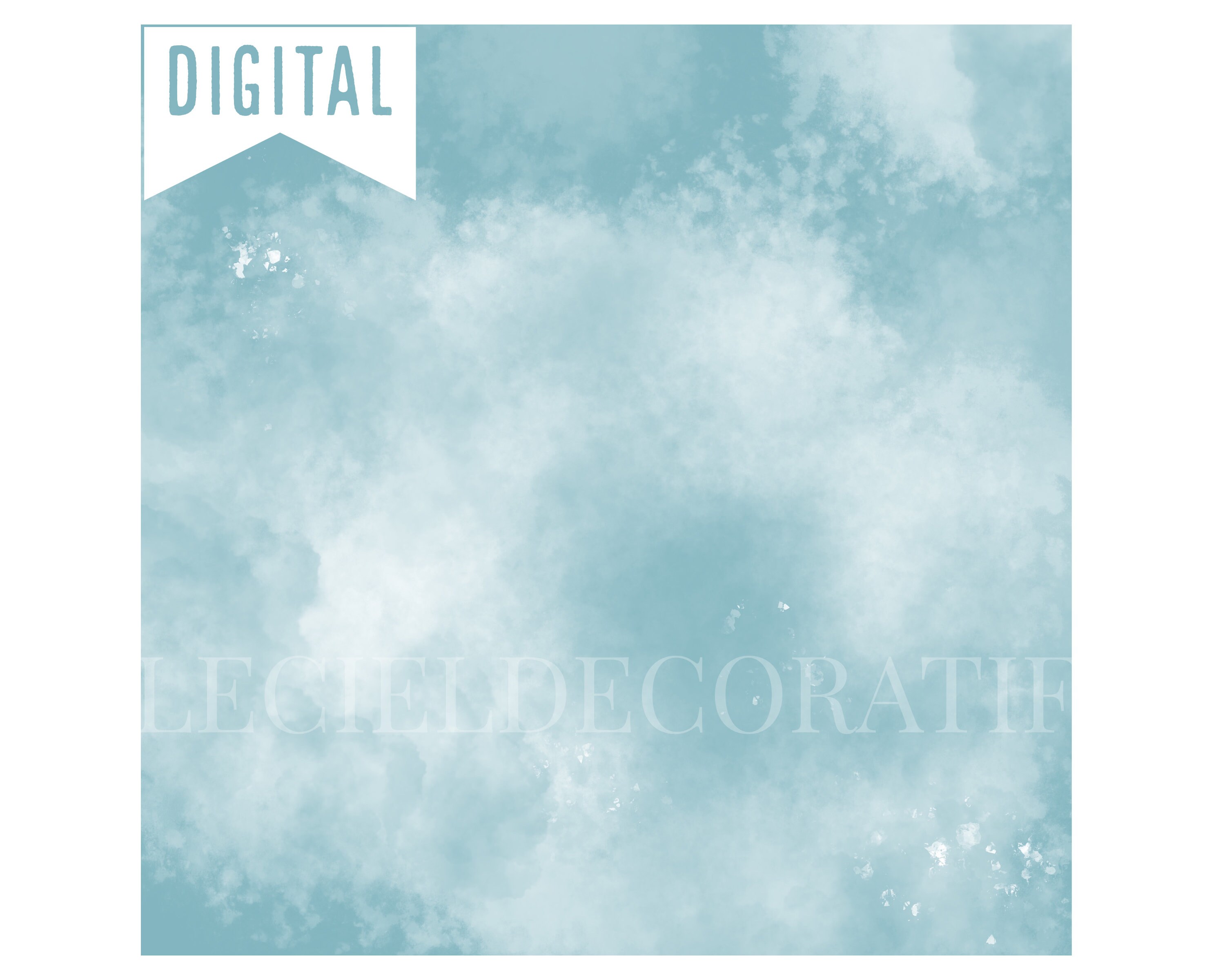 12” Digital Watercolour Cloud Background | Paper Textures Sheet ...