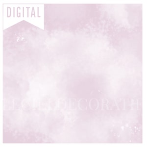 12” Digital Watercolour Cloud Background | Paper Textures Sheet ...