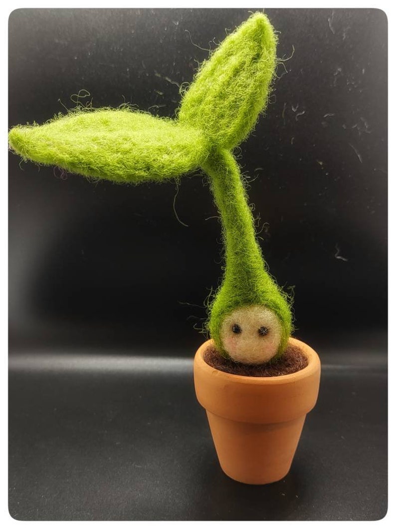 Handmade Needle Felted Wool Plant Sproutling Gift - Etsy