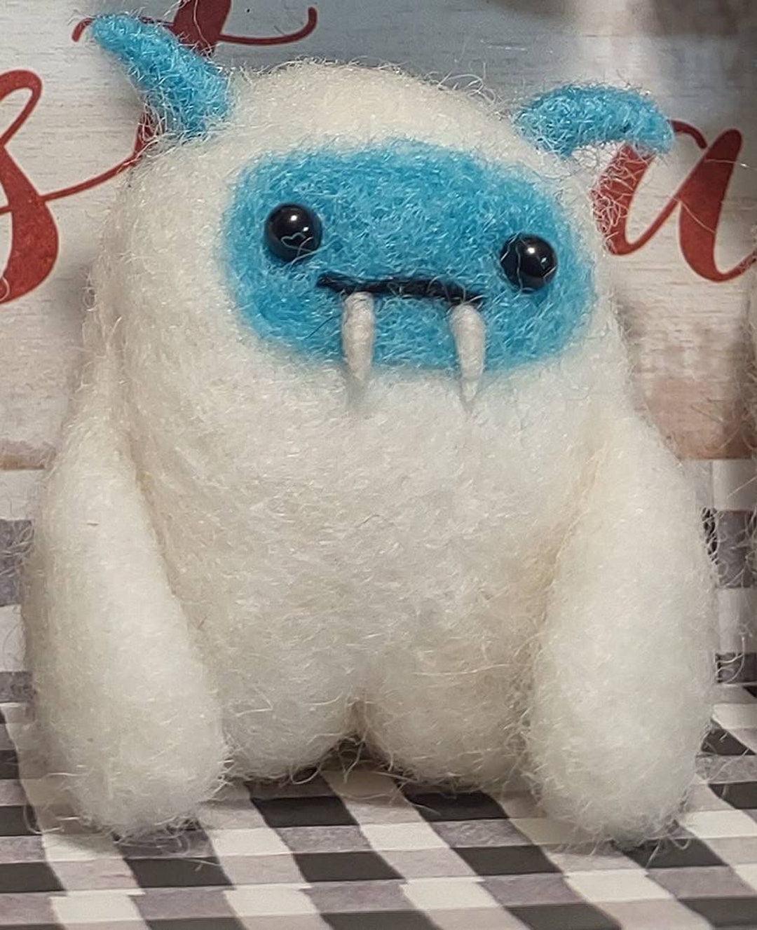 Abominable Snowman Yeti Christmas Needle Felted Handmade Ornament Gift ...