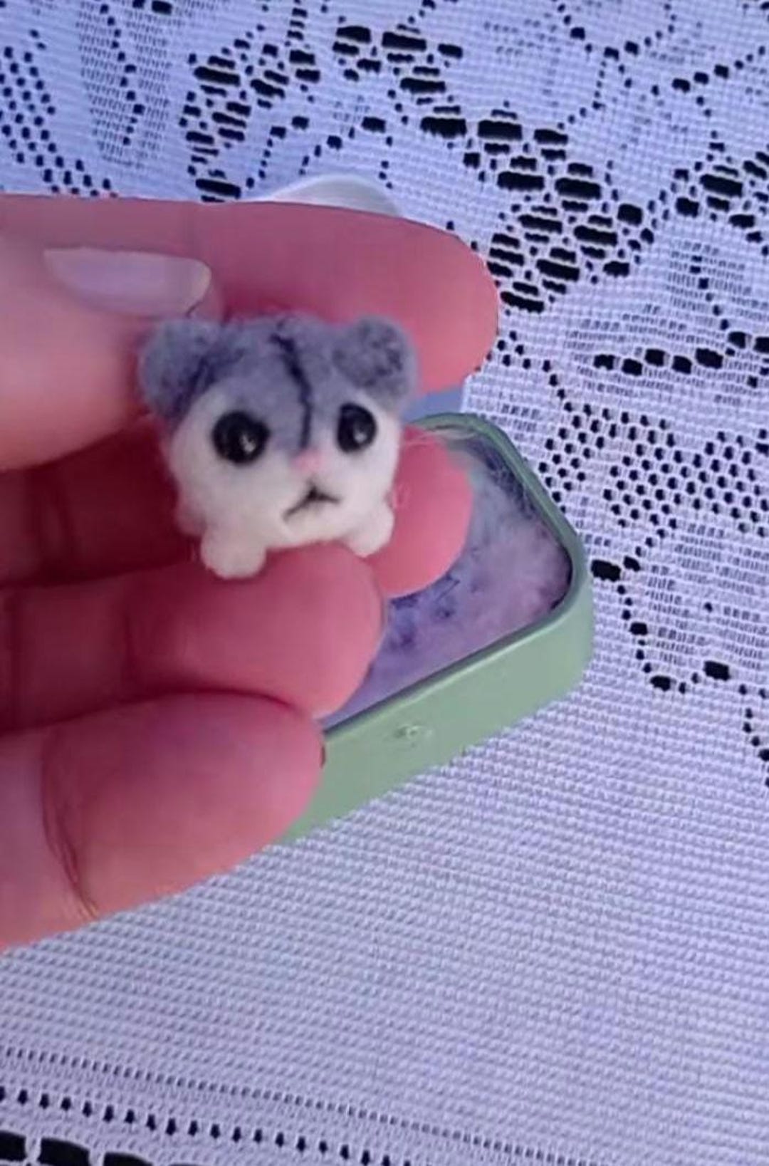 Needle Felted Hamster – Tiny Pocket Pet With Crocheted Blanket - Etsy