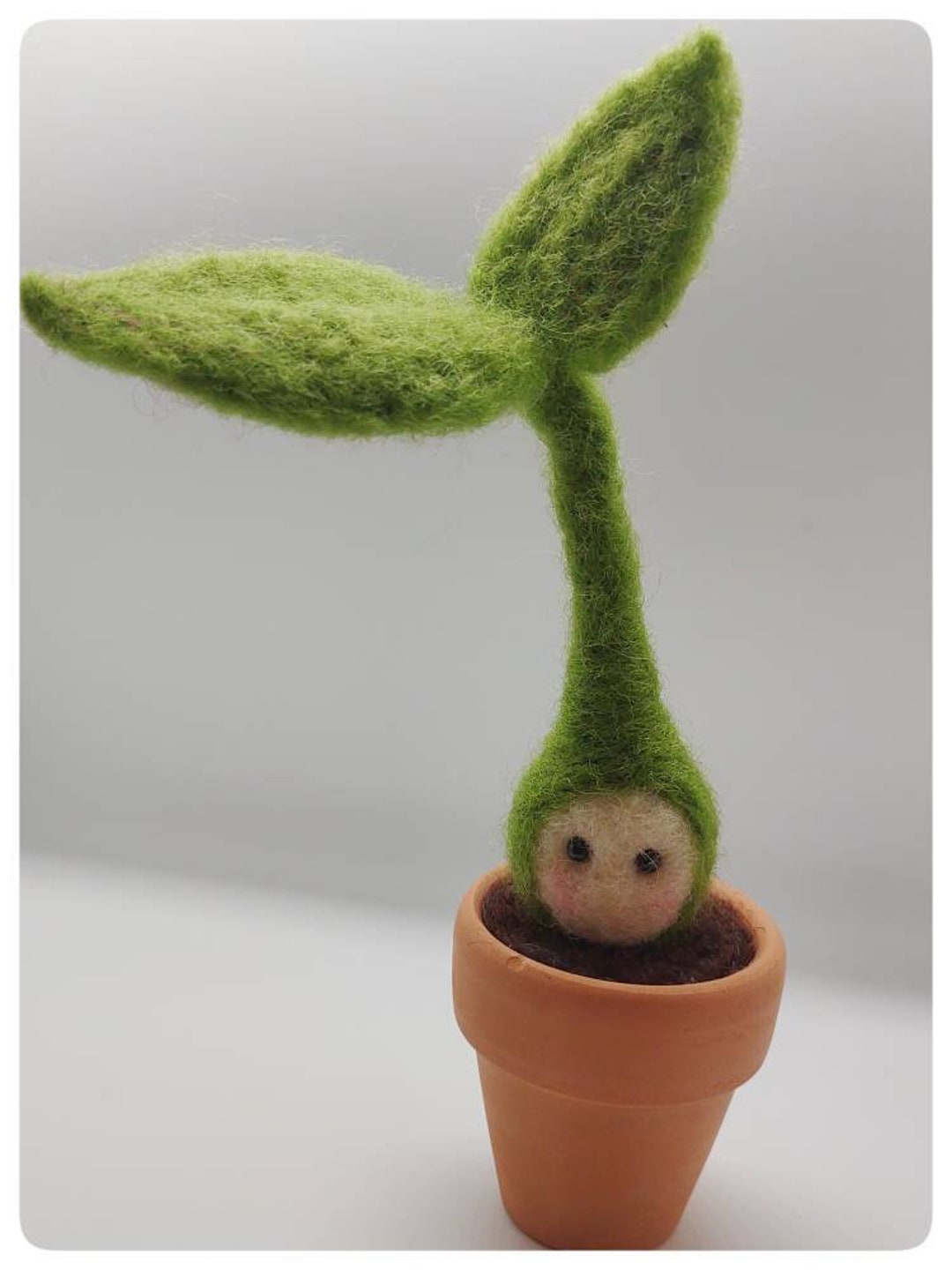 Handmade Tiny Needle Felted Wool Plant Sproutling Gift - Etsy