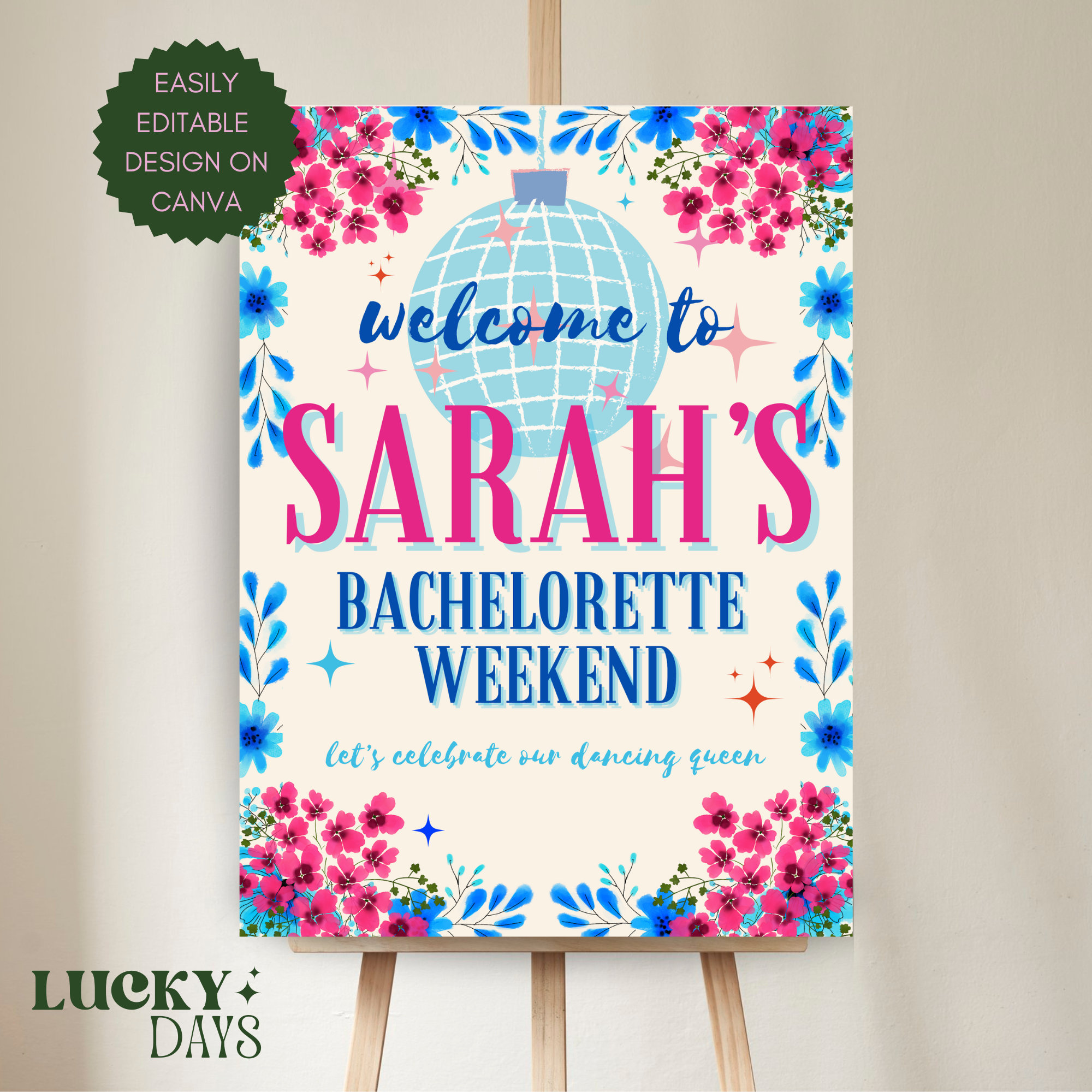 Editable Mamma Mia Welcome Sign | Printable Themed Bachelorette Board ...