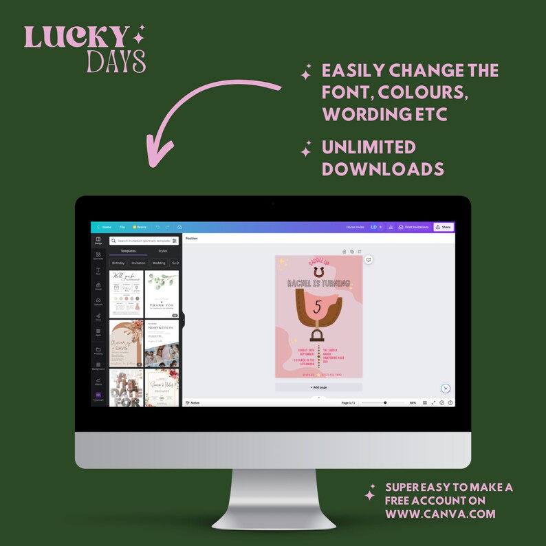 Editable Ibiza Bachelorette Party Invitation | Hen Do Itinerary (canva ...