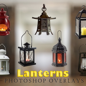 Lanterns Overlay Photoshop Overlays for Photoshop. Digital Scrapbooking ...